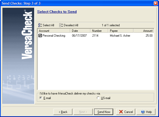 Send Checks - 3 of 3